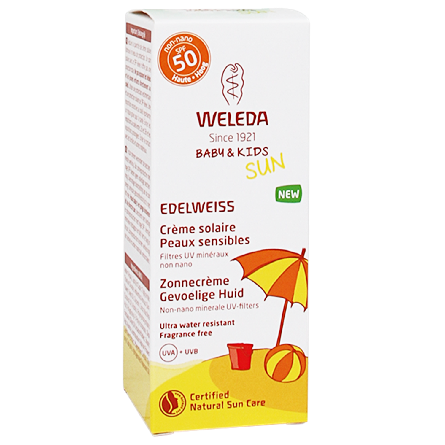 Weleda Edelweiss Zonnecrème Gevoelige Huid + Baby & Kids SPF 50 kopen ...