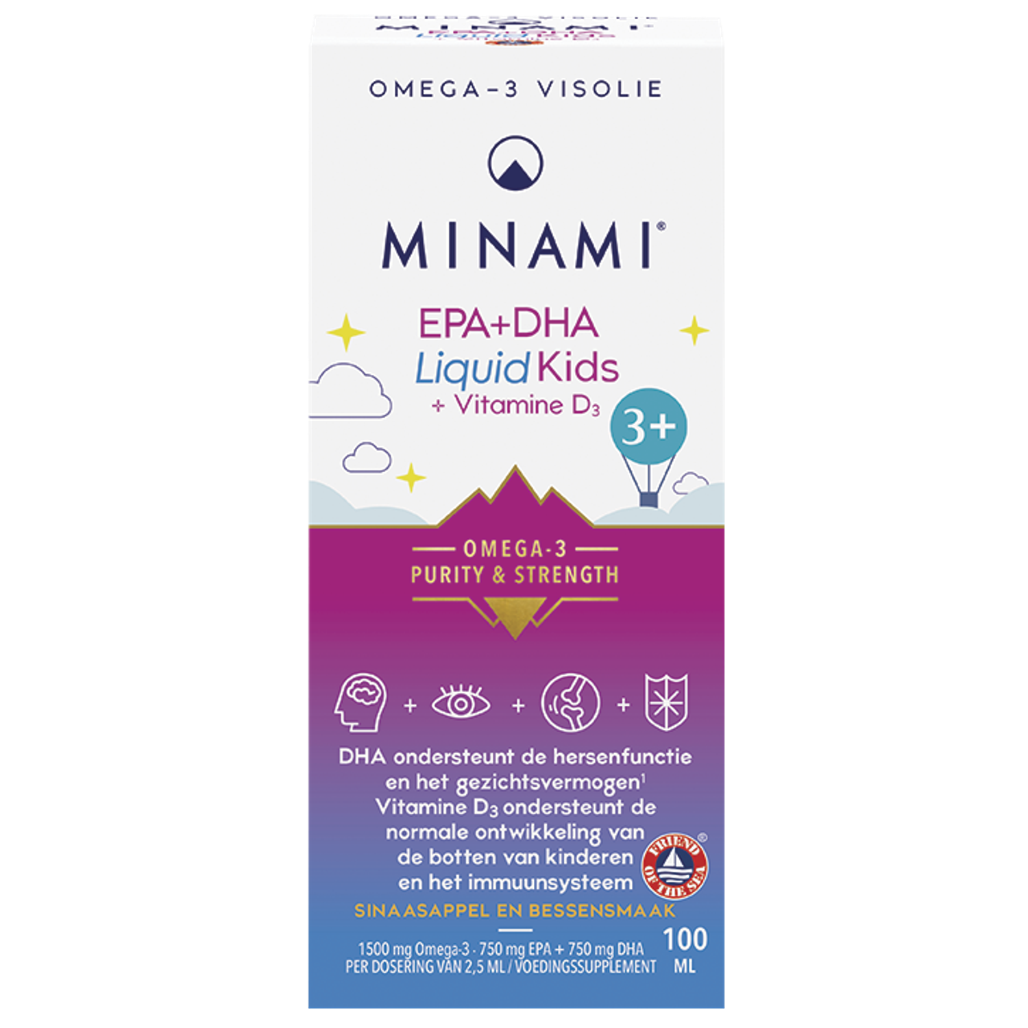 MINAMI Omega-3 EPA + DHA Liquid Kids + Vitamine D3 kopen bij Holland ...