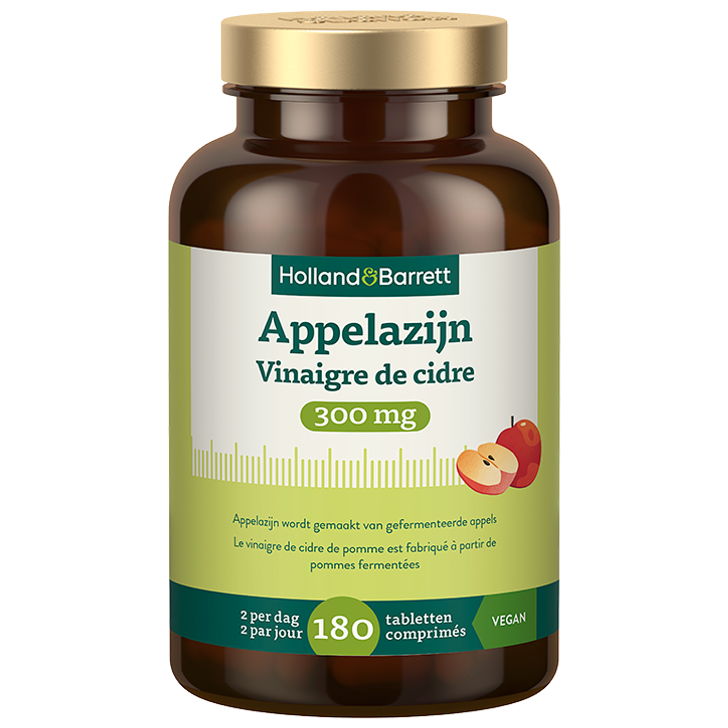 Holland & Barrett Appelazijn Poeder 300mg - 180 tabletten