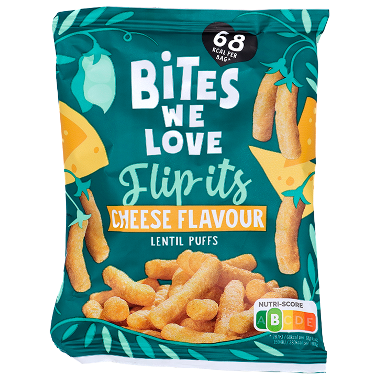 Bites We Love Lentil Puffs Vegan Cheese kopen bij Holland & Barrett
