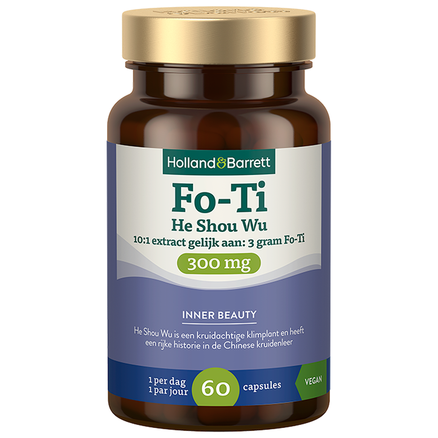 Holland & Barrett Fo-Ti He Shou Wu 300mg 10:1 Extract Gelijk Aan 3 Gram ...