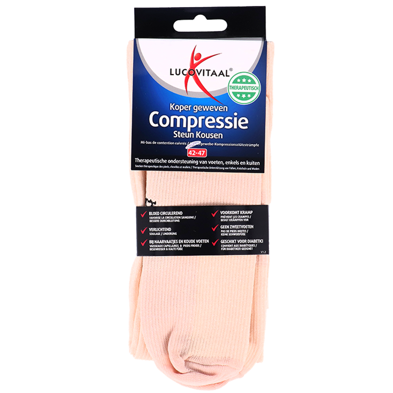 Lucovitaal Compressiekousen Huidskleur 42-47