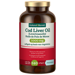 Holland & Barrett Cod Liver Oil (Levertraan) 1000mg kopen bij Holland ...