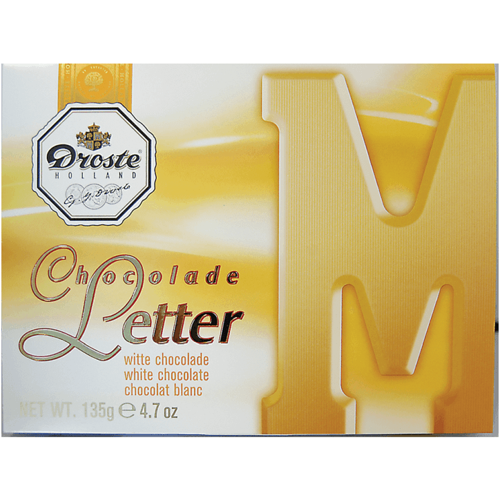 Droste Chocoladeletter M Wit