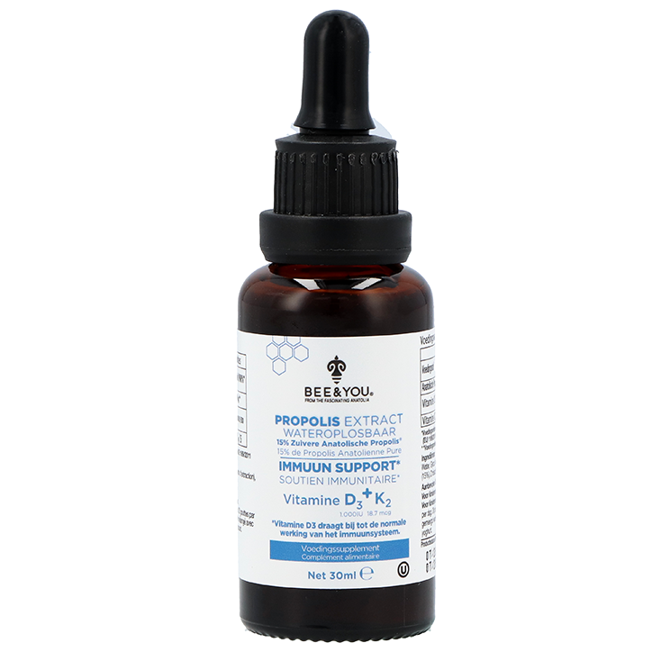 BEE&YOU Wateroplosbaar Propolis Extract 15% Vitamine D3 + K2 - 30 ml ...