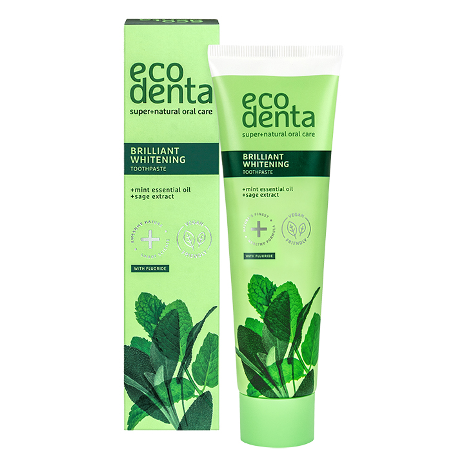 Ecodenta Whitening Toothpaste with Mint Oil, Sage Extract and Kalident ...