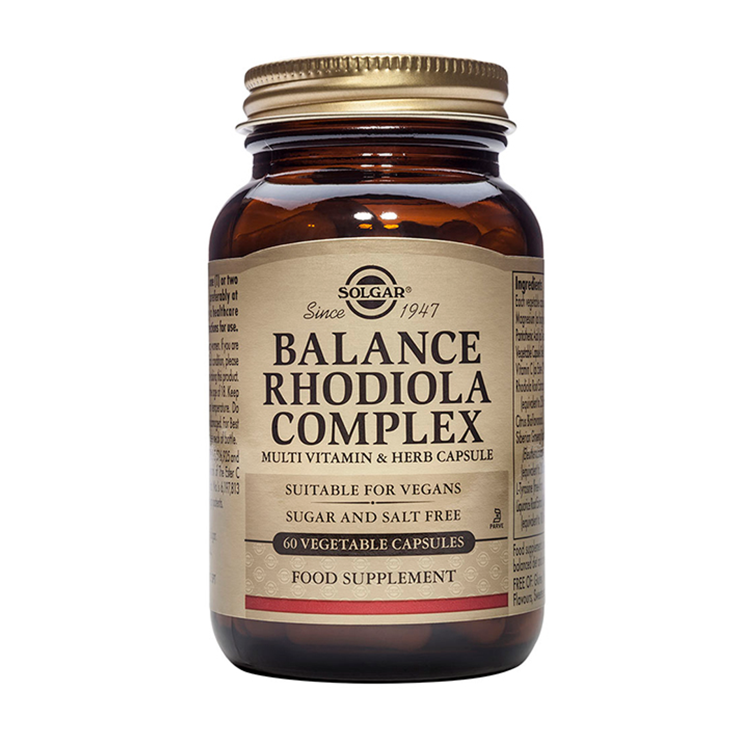 Solgar Balance Rhodiola Complex 60 Vegetable Capsules