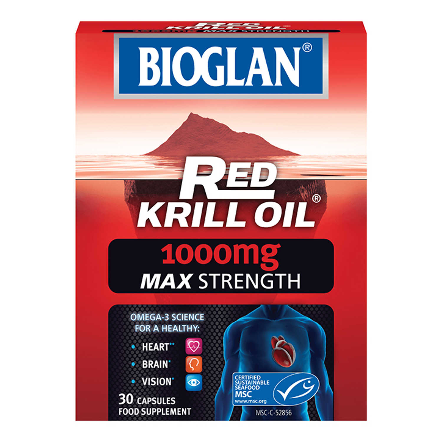 Holland & Barrett | Bioglan Red Krill Oil 1000mg Max Strength Capsules