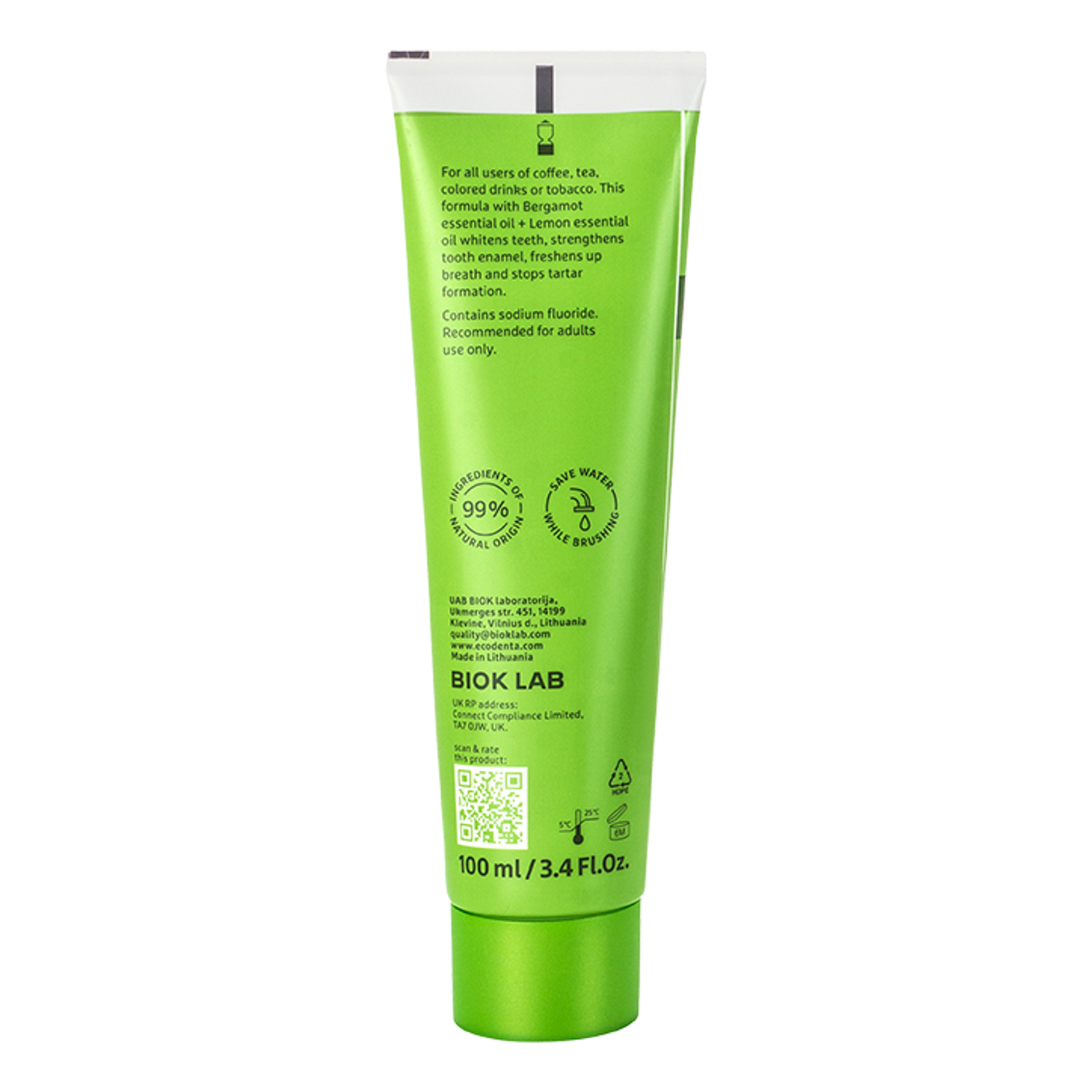 Ecodenta Whitening Toothpaste with Bergamot & Lemon | Holland & Barrett