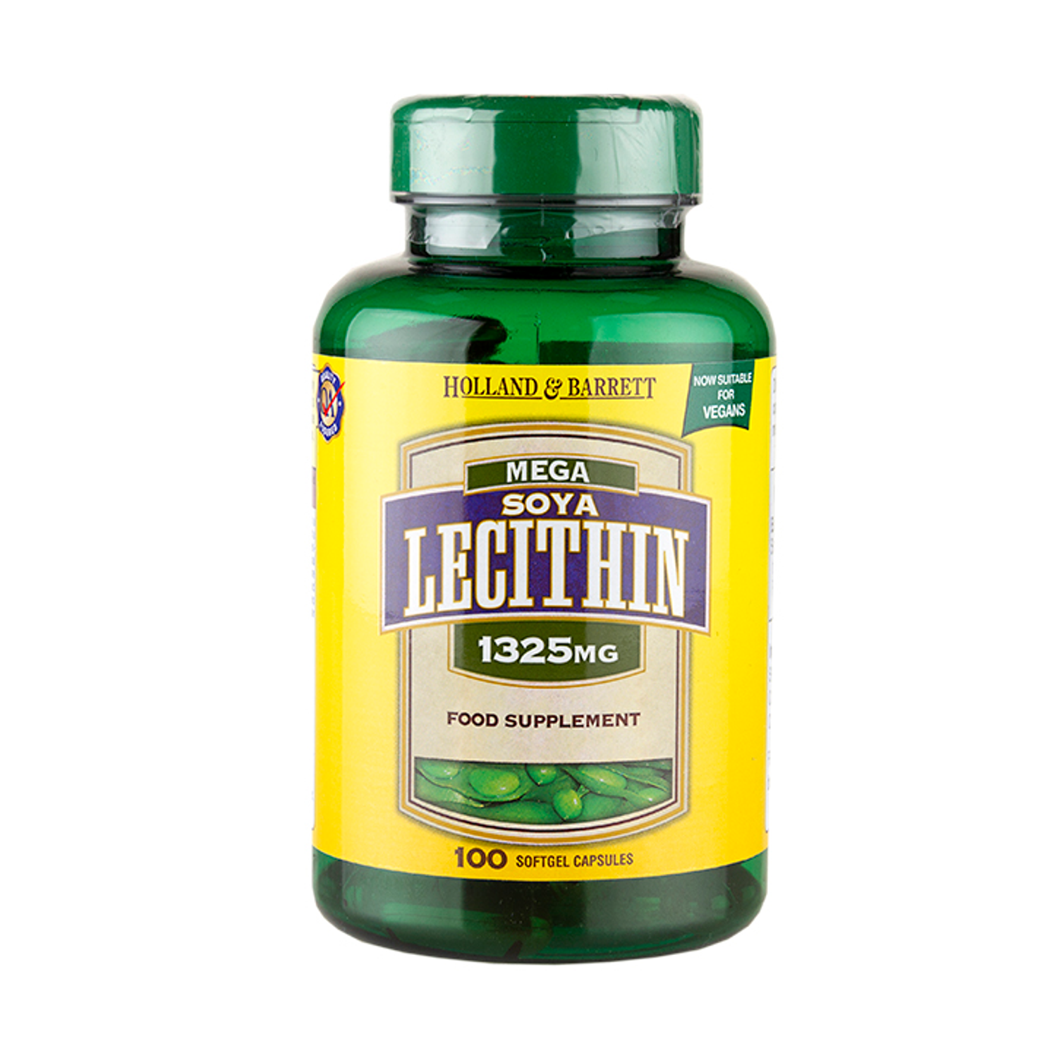 Holland & Barrett Mega Soya Lecithin 100 Capsules 1325mg | H&B