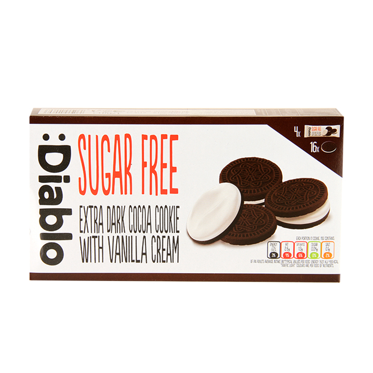 Diablo Dark Sandwich Cookie 176g | Holland & Barrett