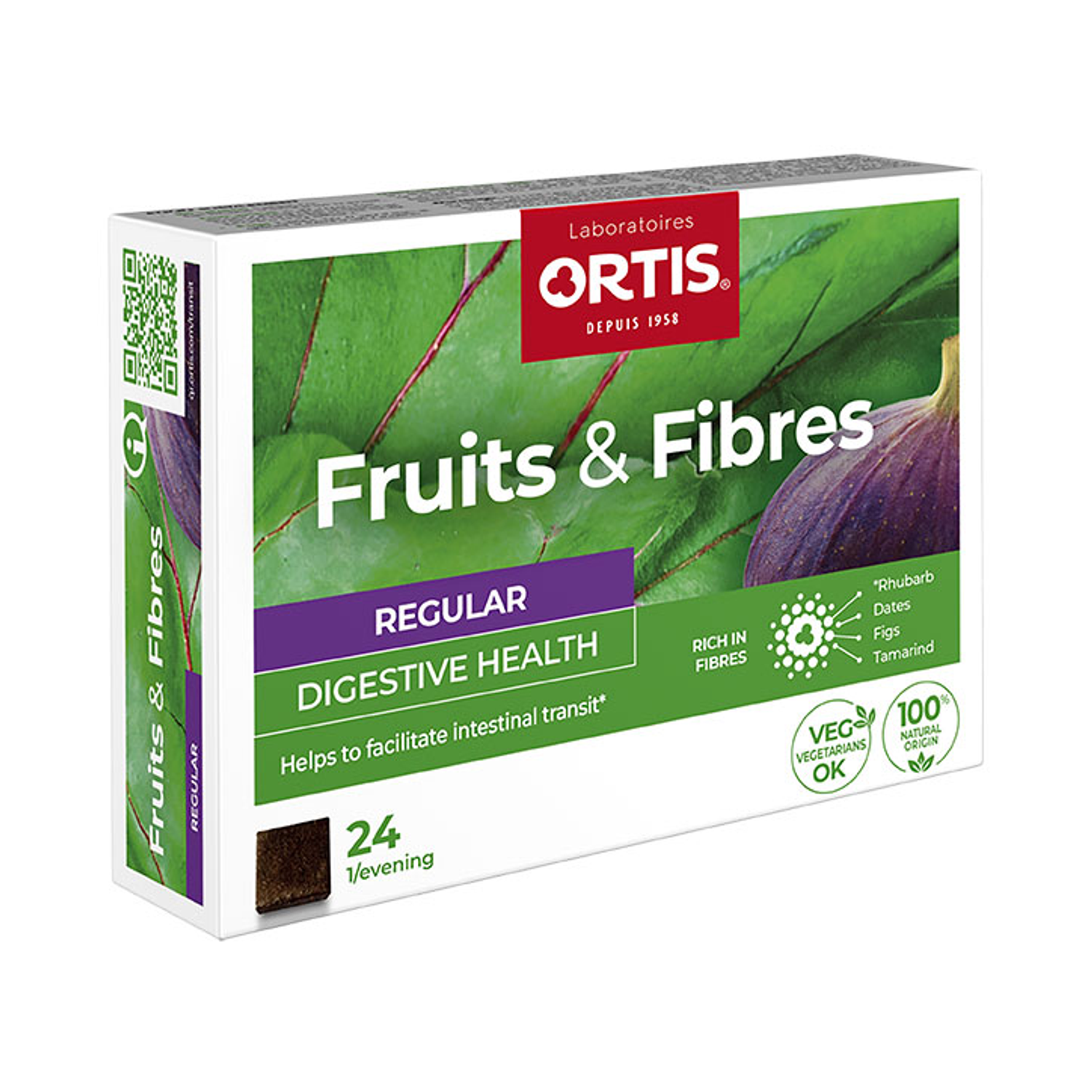 Ortis Fruits & Fibres Chewable Cubes Pack of 24 | Holland & Barrett