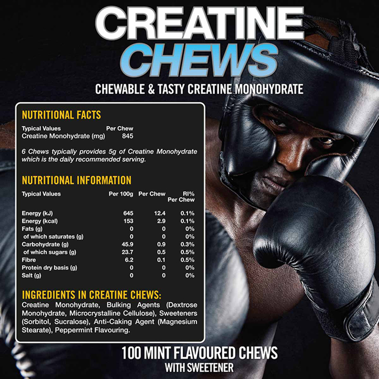 VOW Nutrition Creatine Chews Mint 100 Chews | Holland & Barrett