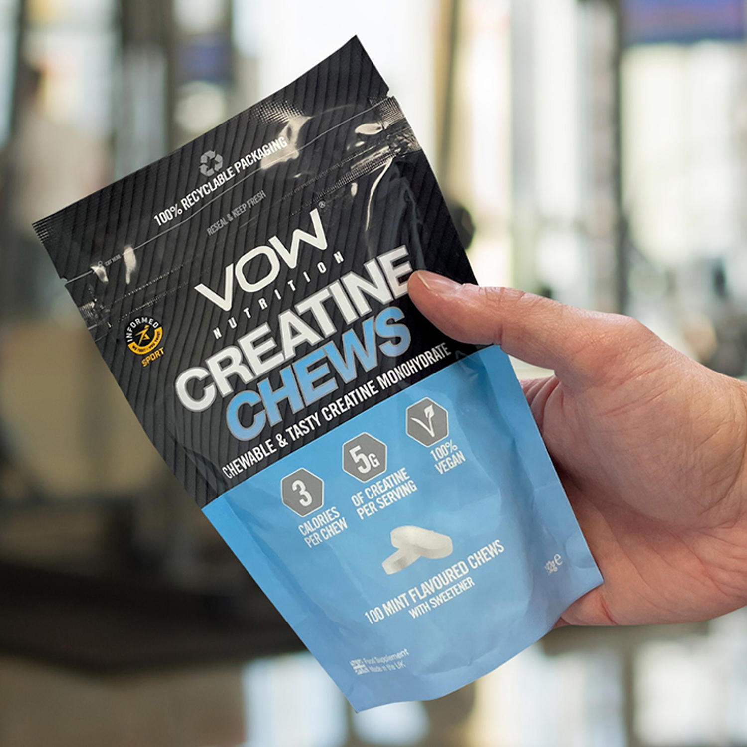 VOW Nutrition Creatine Chews Mint 100 Chews | Holland & Barrett