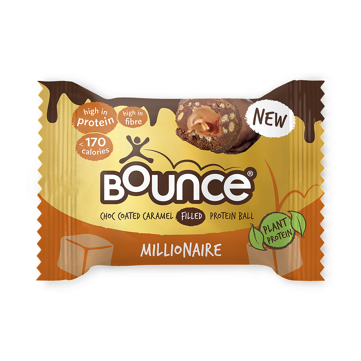 Bounce 40g Chocolate Coated, Caramel Filled, Millionaire Shortbread ...