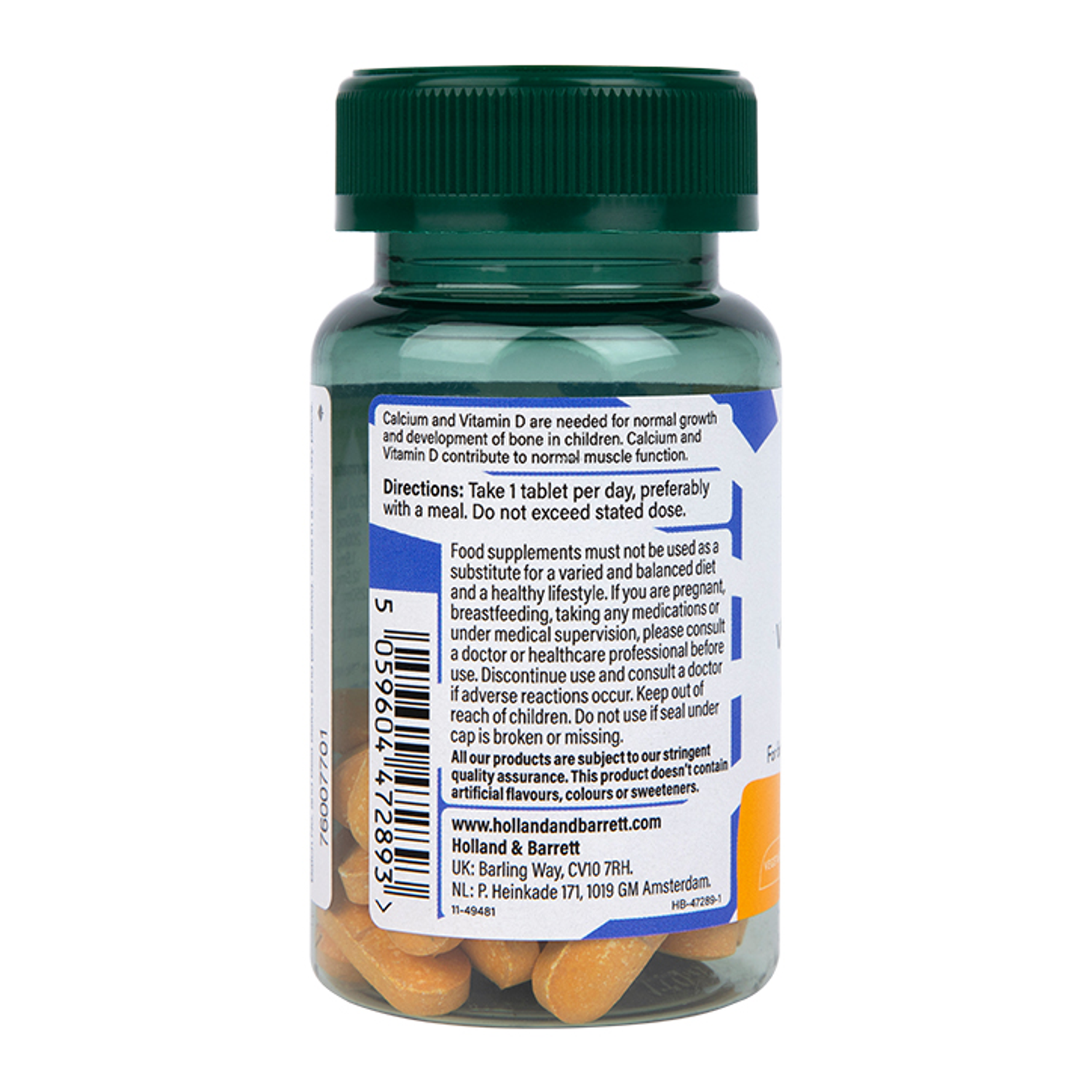 Holland and Barrett Teens Growing & Active Calcium, Vitamin D ...