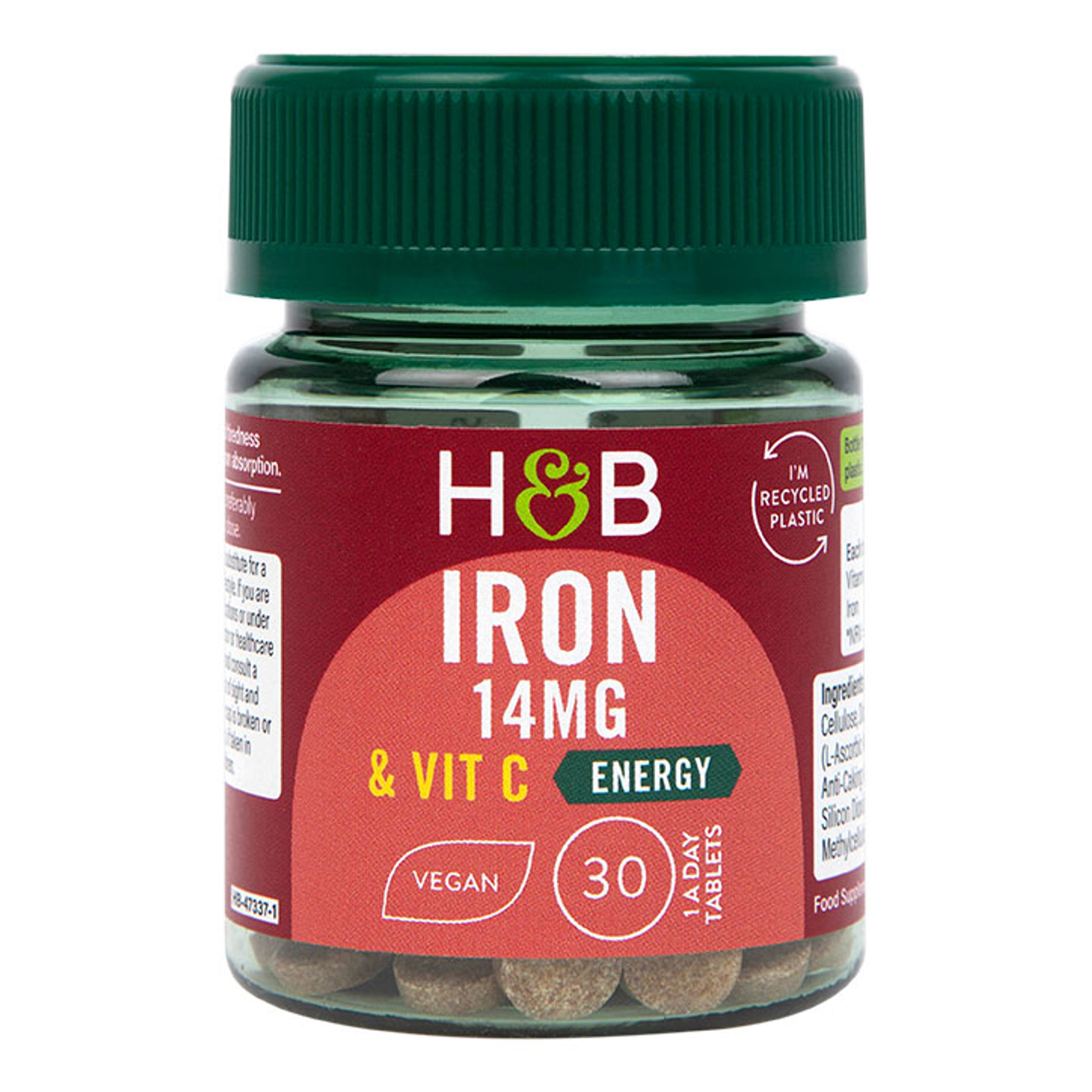 H&B Iron & Vitamin C 14mg 30 Tablets | Holland & Barrett