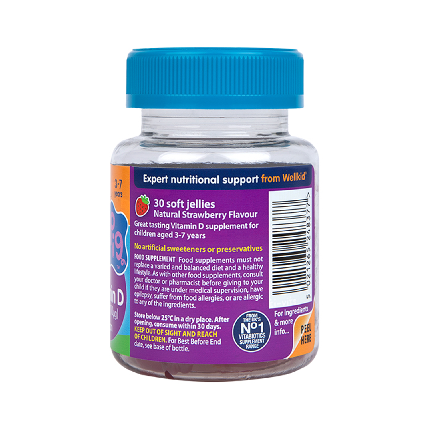 Vitabiotics Wellkid Peppa Pig Vitamin D Strawberry Flavour 400iu 30 ...