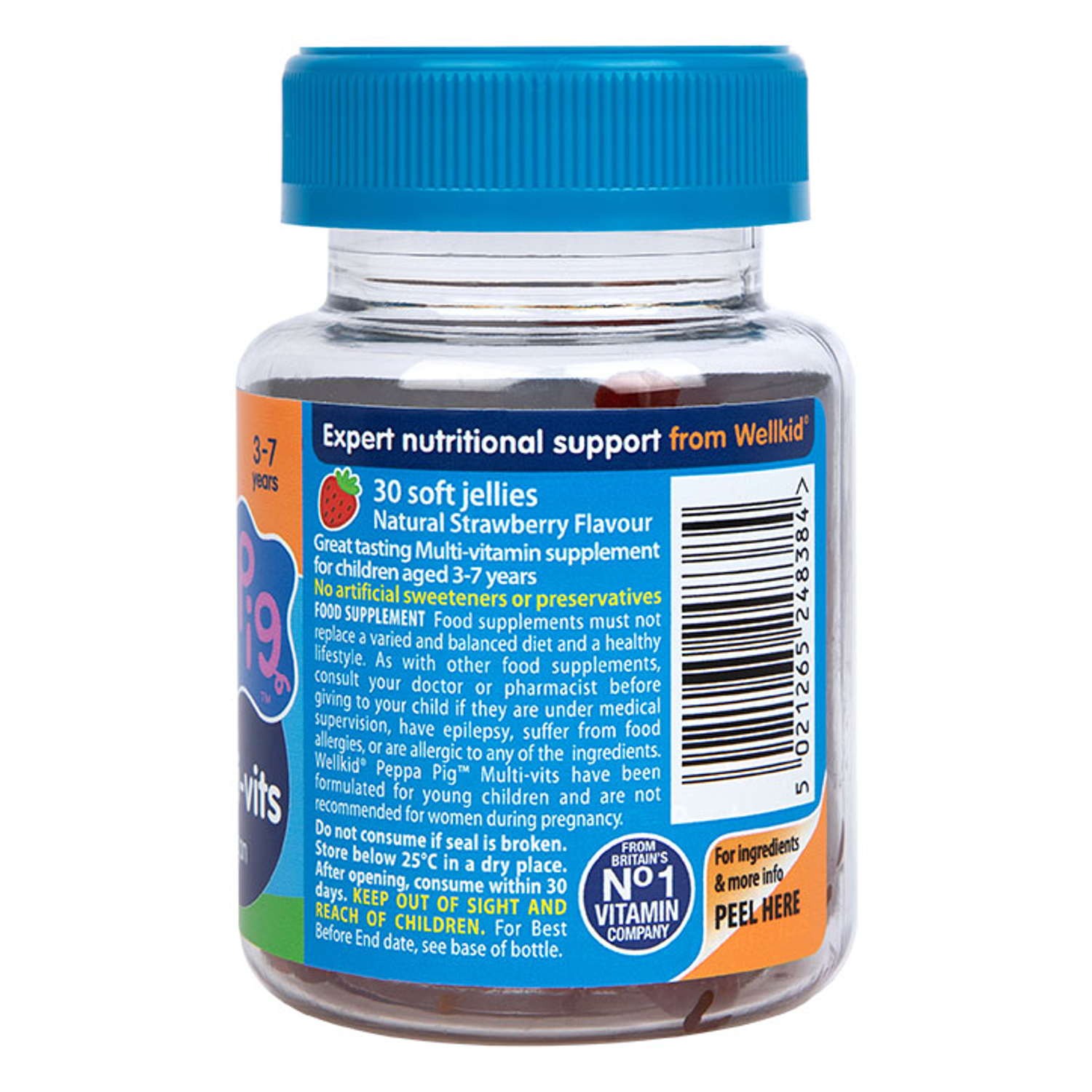 Vitabiotics Wellkid Peppa Pig Multi-Vitamin Strawberry Flavour 30 ...