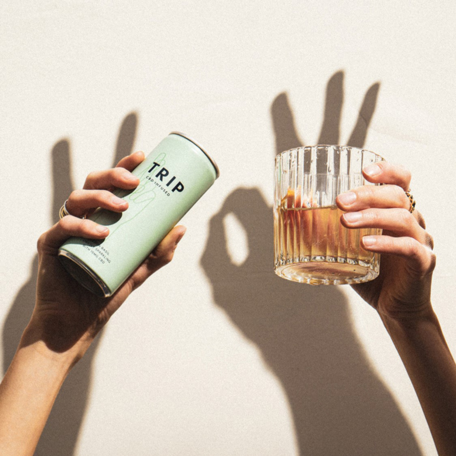 TRIP Lemon Basil sparkling drink infused with CBD and fruit juices ...