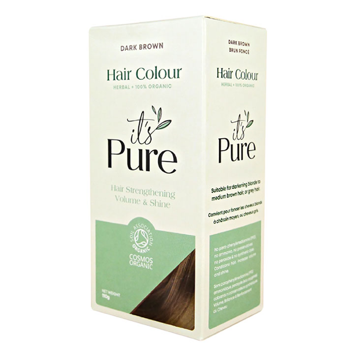 It's Pure Organic Herbal Hair Colour Dark Brown 110g| Holland & Barrett