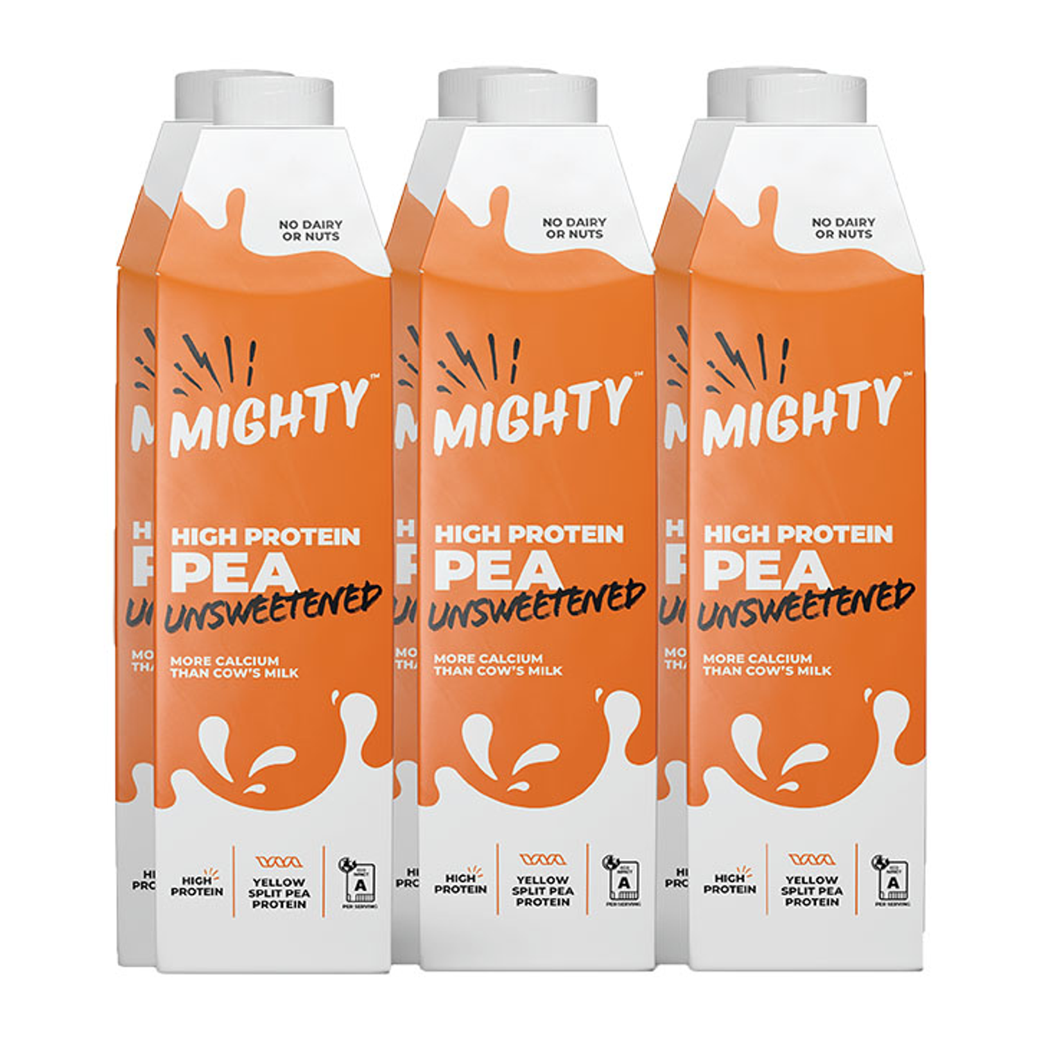 Mighty PeaMighty High Protein Unsweetened Pea Milk 6 x 1L |Holland ...