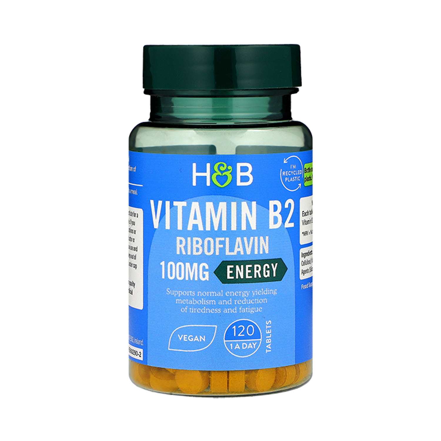 Vitamin B2 Riboflavin Tablets 100mg | Vegan | Holland & Barrett