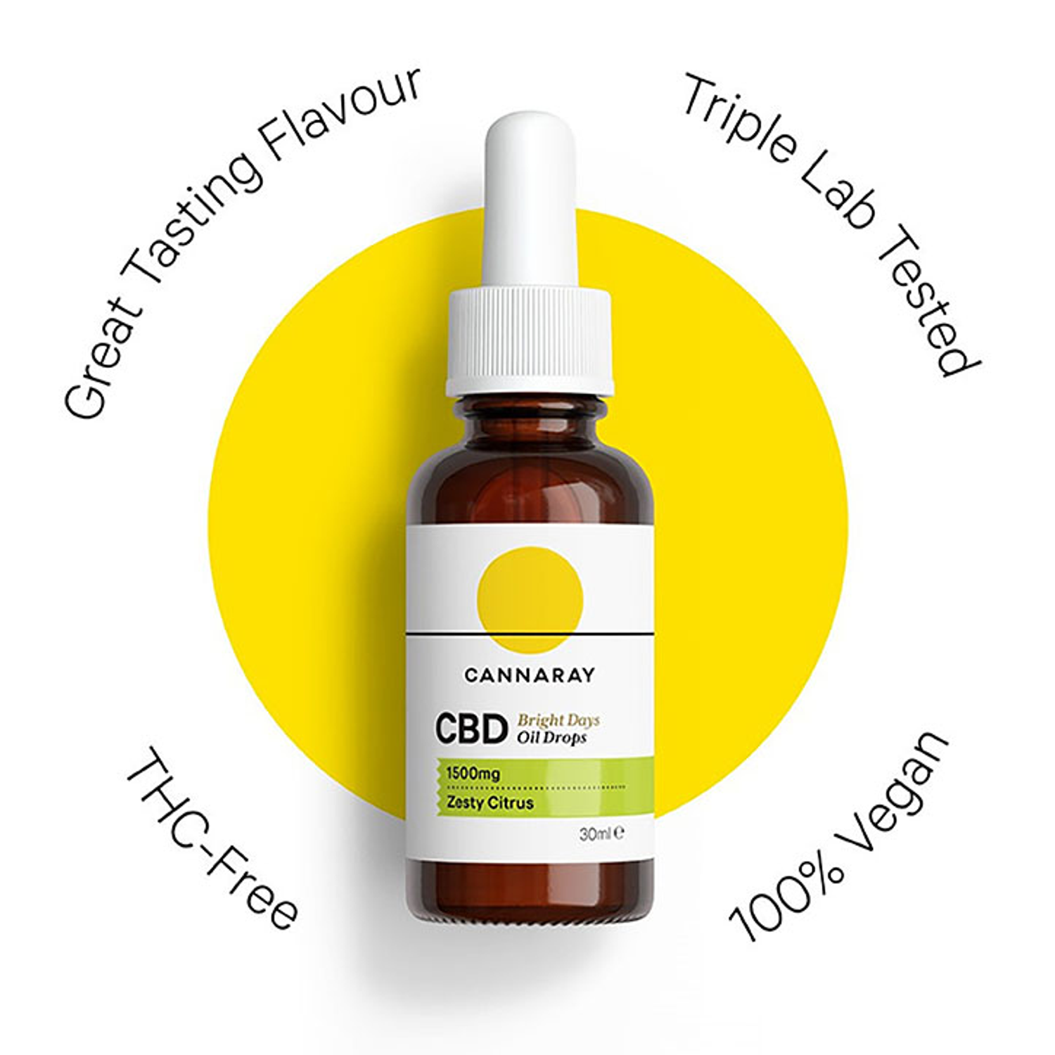 Cannaray Bright Days CBD Oil Drops 1500mg 30ml| Holland & Barrett