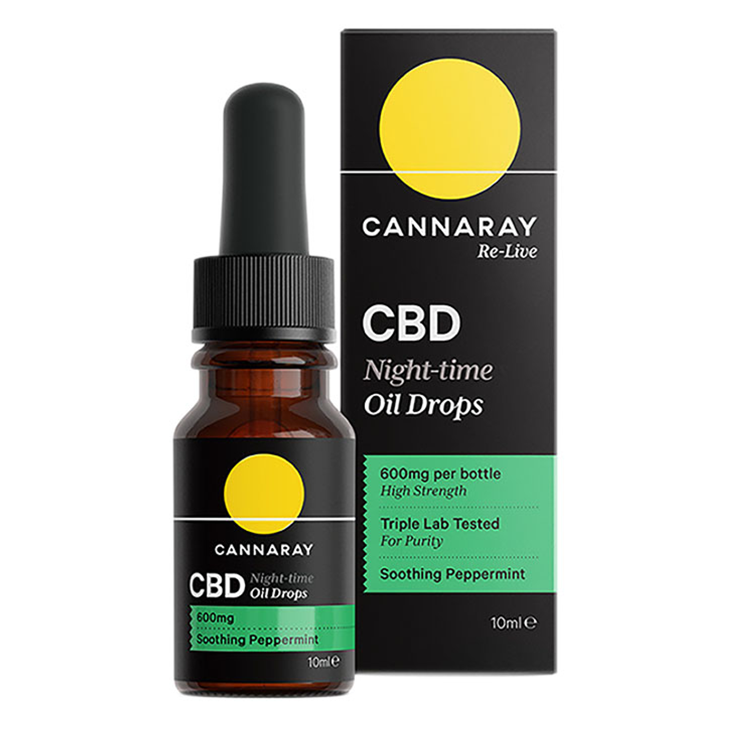 Cannaray Night-Time CBD Oil Drops, 600mg 10ml| Holland & Barrett
