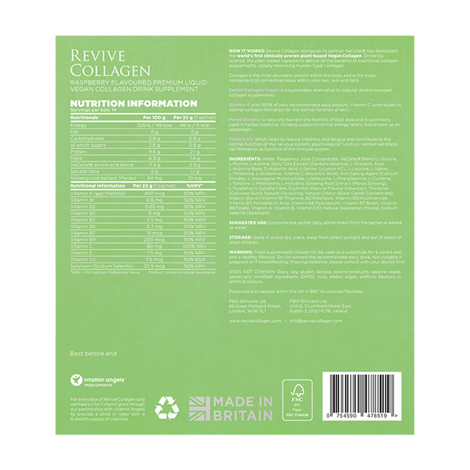 Revive Collagen Vegan Collagen Premium liquid Vegan Drink Supplement ...