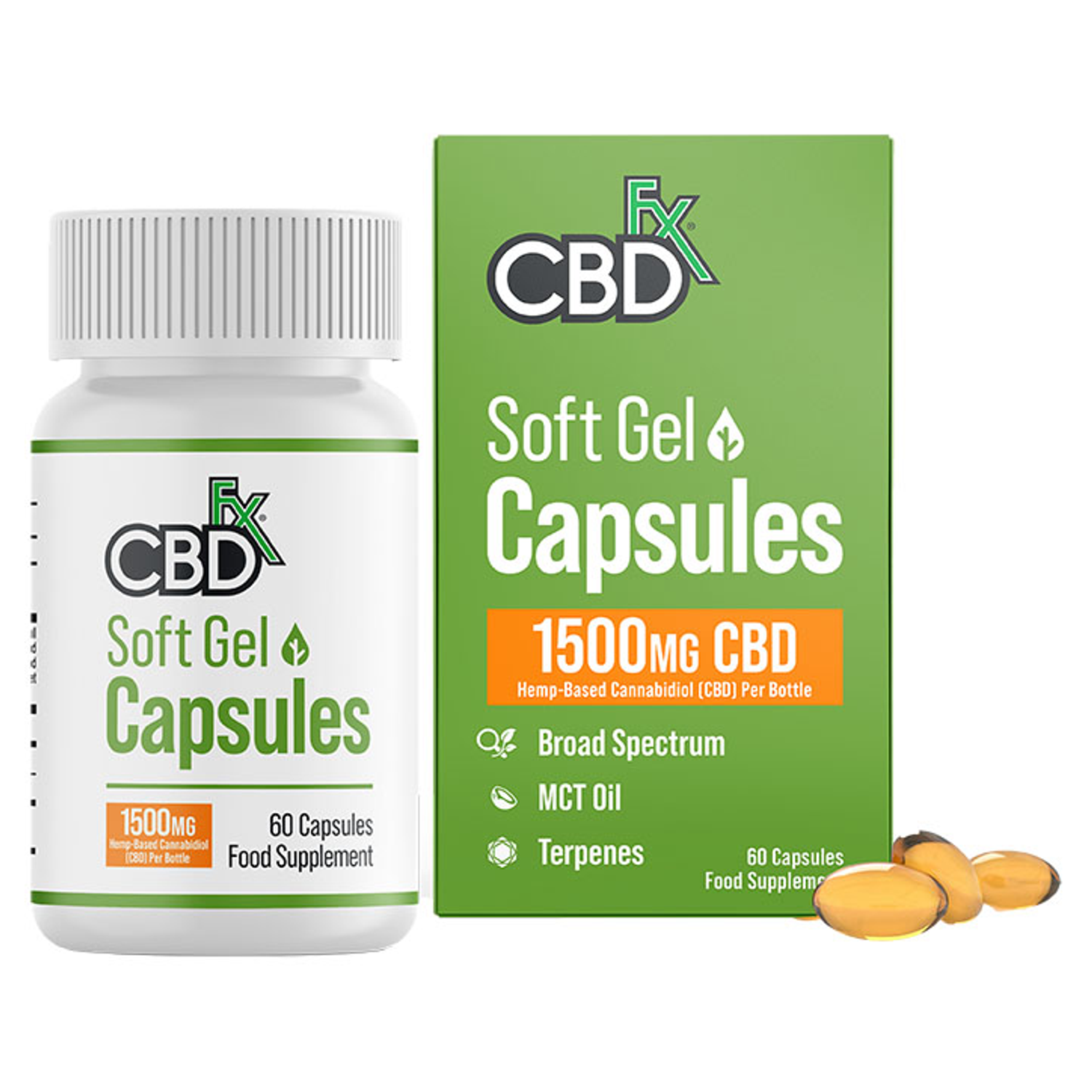 1500mg CBD Soft Gel Capsules 60 Capsules | CBDfx