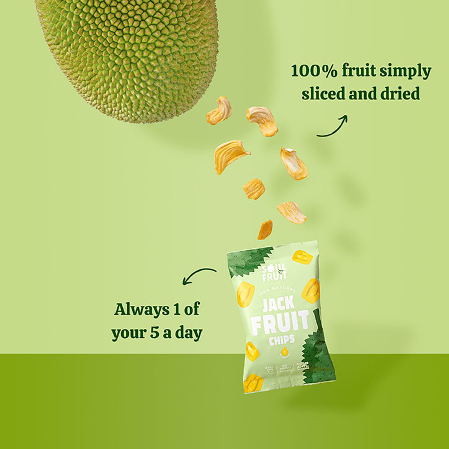 Soul Fruit Crunchy Dried Jackfruit Chips 20g | Holland & Barrett