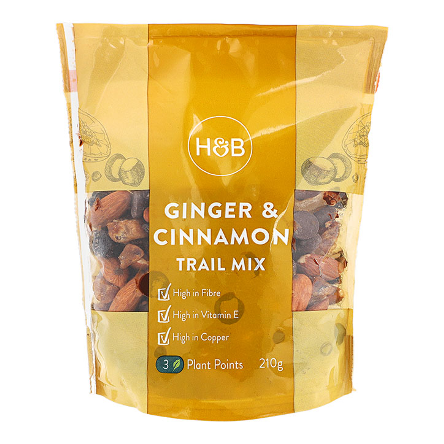Holland & Barrett Ginger & Cinnamon Trail Mix 210g | Holland & Barrett