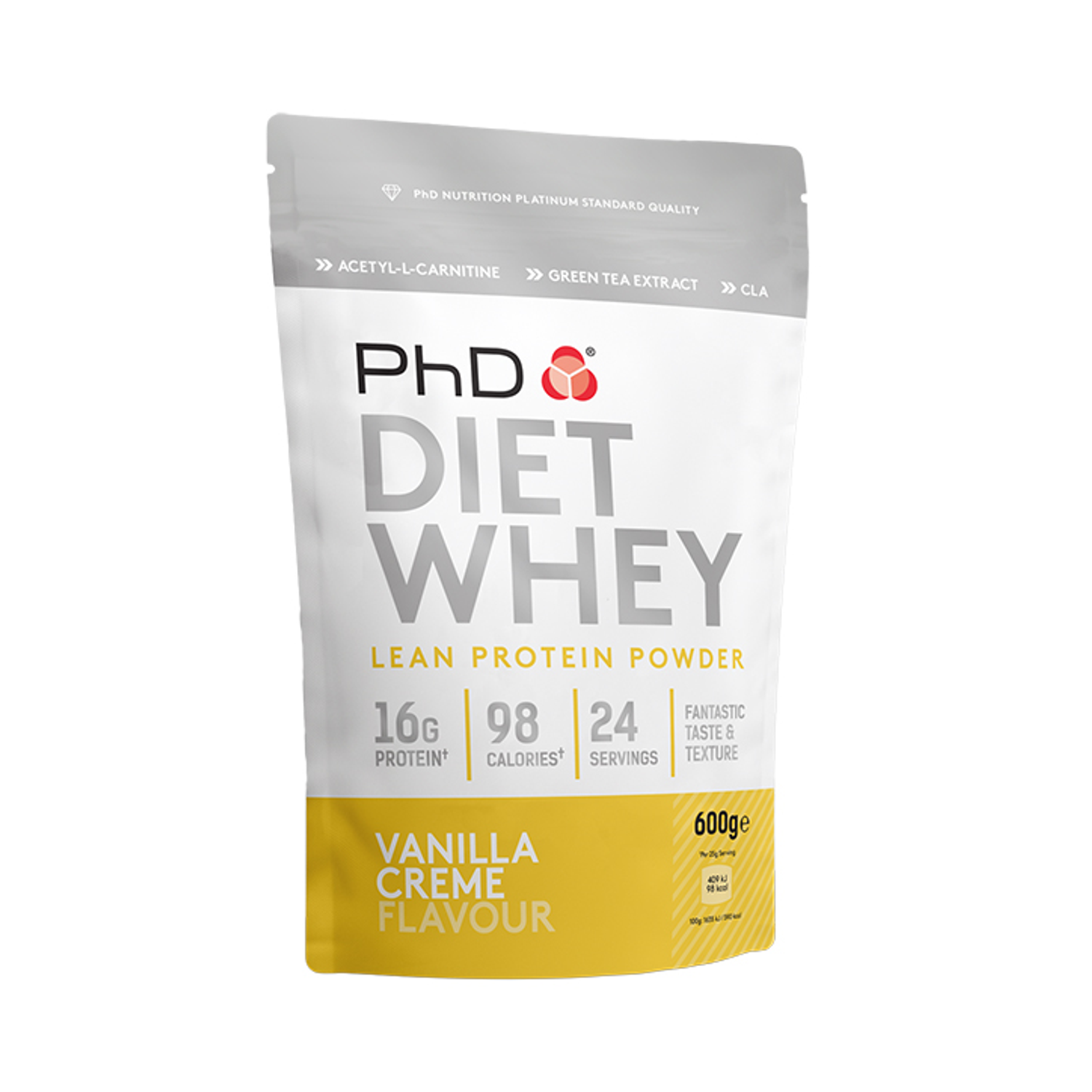 PhDDiet Whey Powder Vanilla Crème 600g |Holland & Barrett