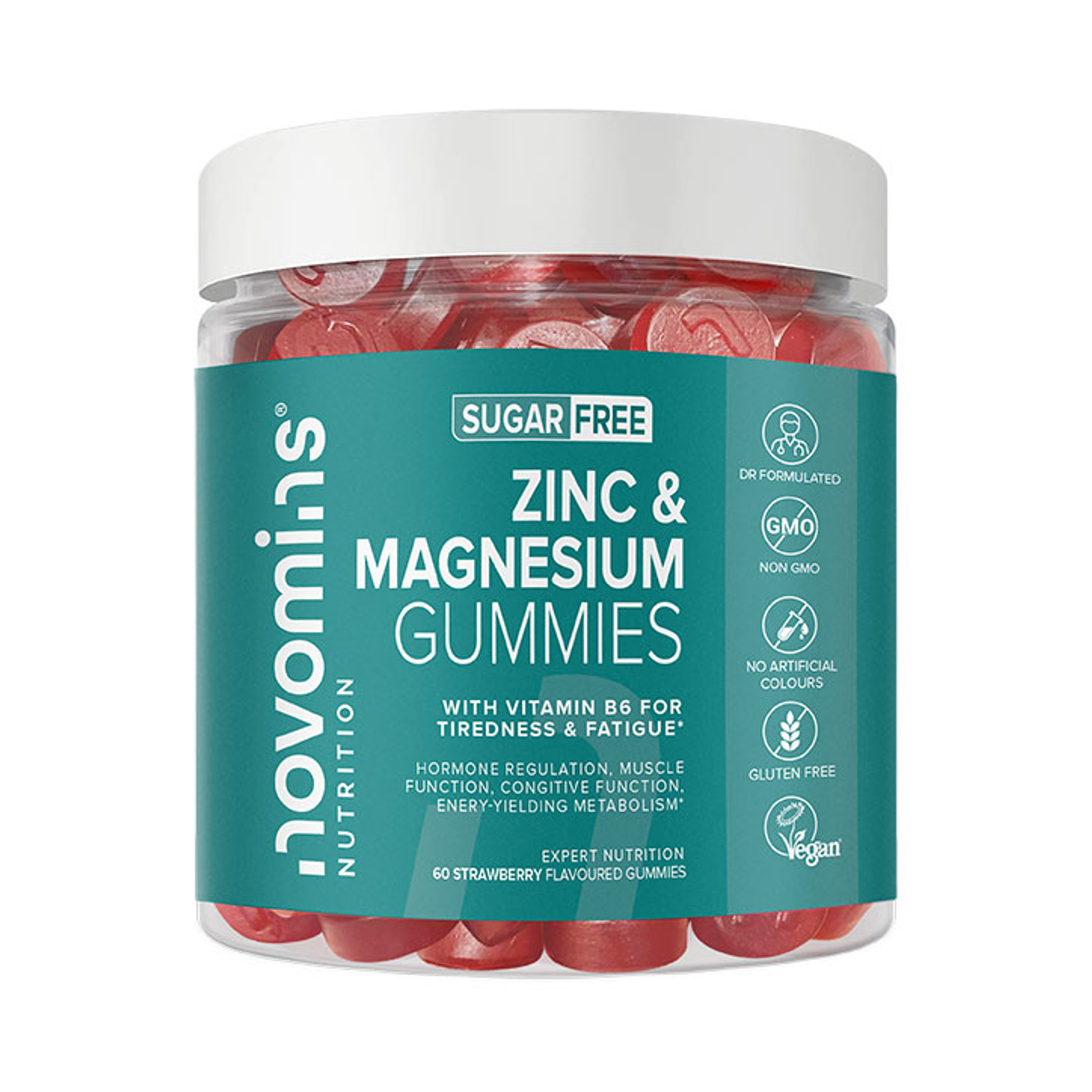 Novomins Magnesium SF Raspberry Gummies | Supplements | H&B