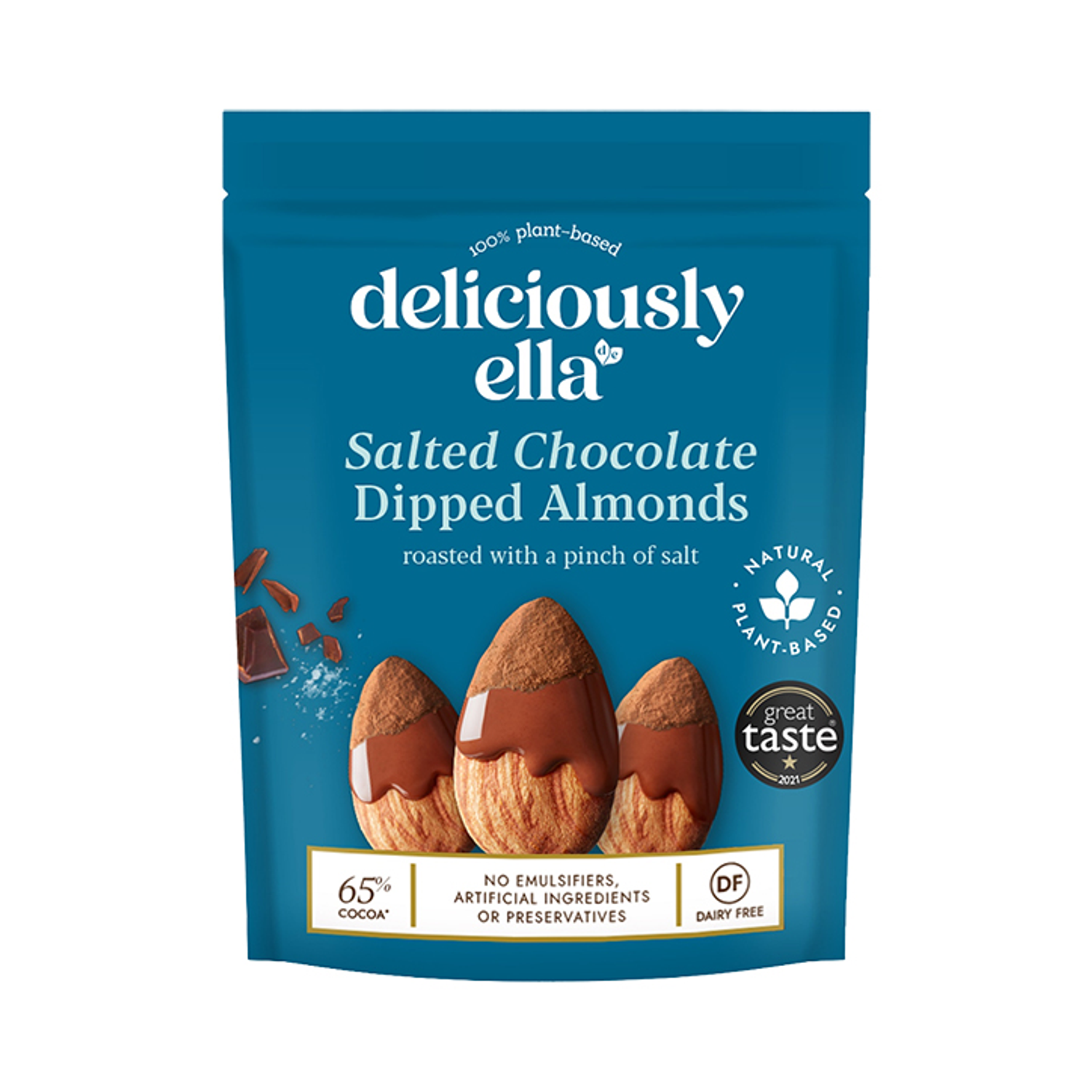 Salted Chocolate Dipped Almonds 81g | Deliciously Ella | H&B