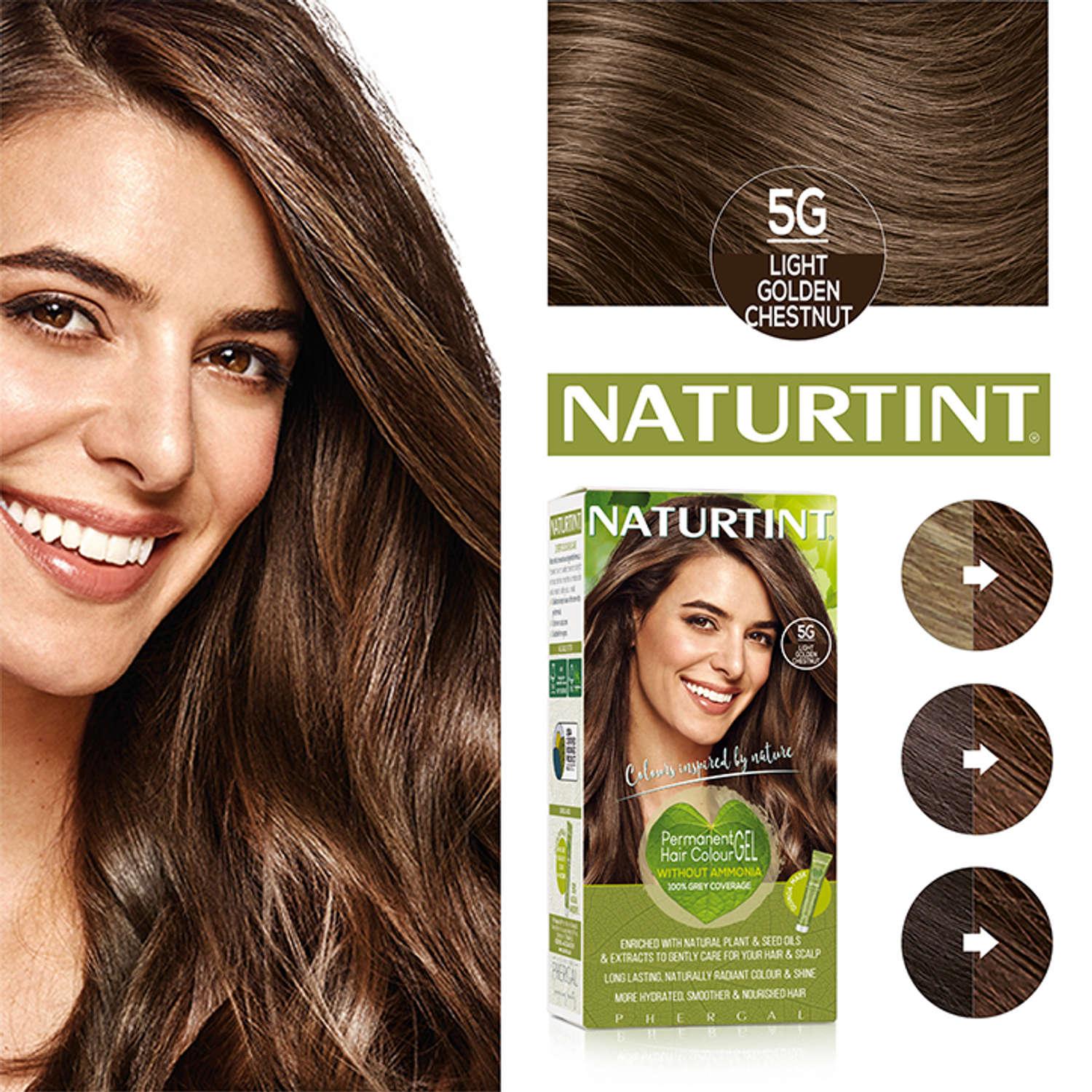 Naturtint Permanent Hair Colour 5G Light Golden Chestnut | Holland ...