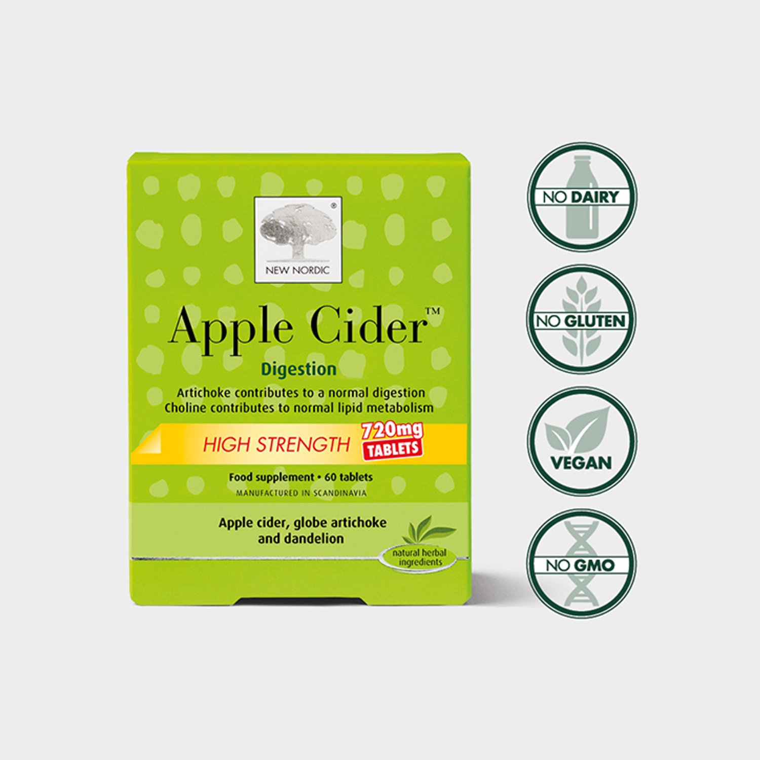 New Nordic High Strength Apple Cider Tablets | Holland & Barrett