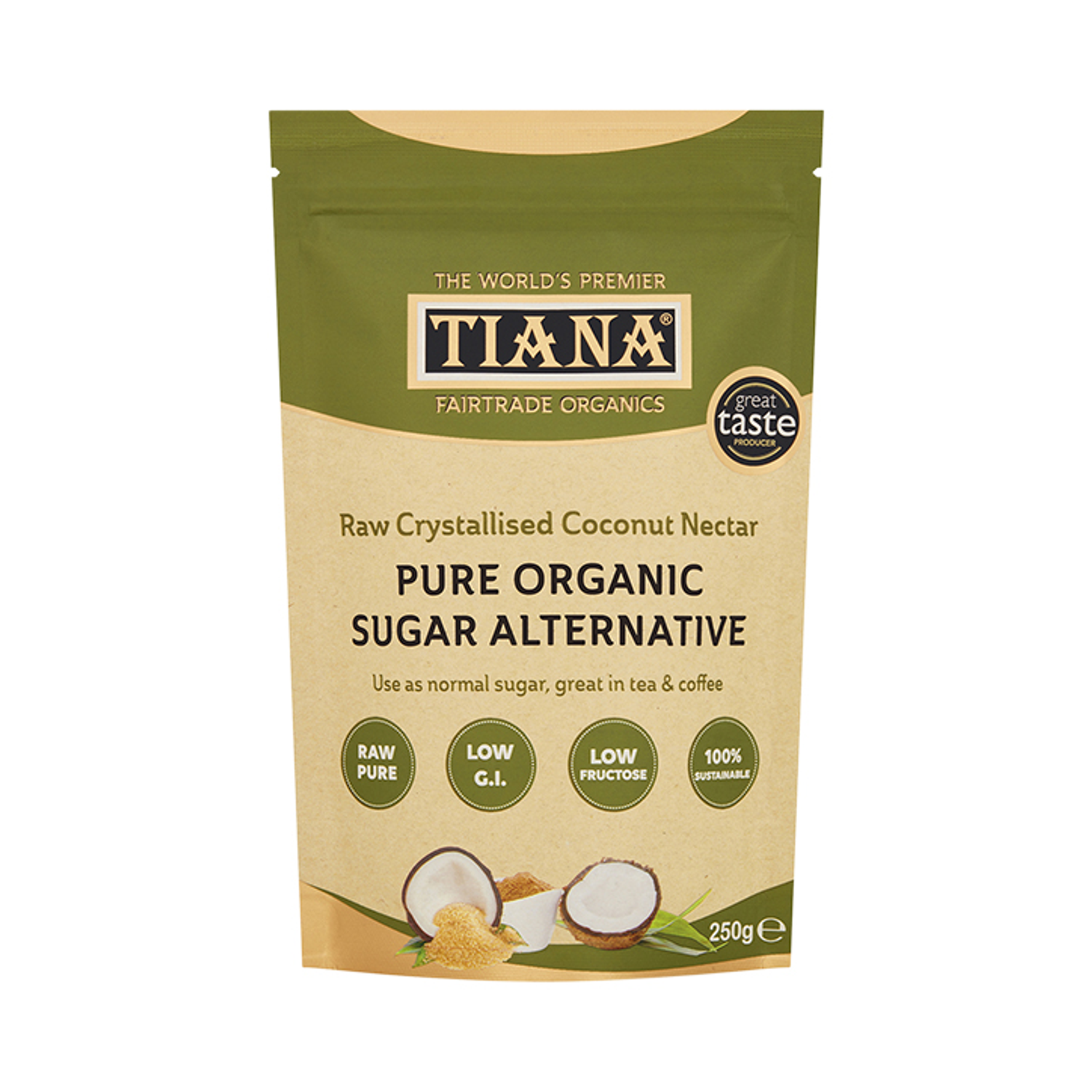 Tiana Organic Crystallised Coconut Nectar | Holland & Barrett