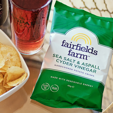 Fairfields Farm Sea Salt & Aspall Cyder Vinegar Potato Crisps 40g image 3