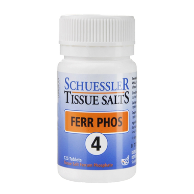 125 Schuessler Tissue Salts Ferr Phos 4 Tablets | Holland & Barrett