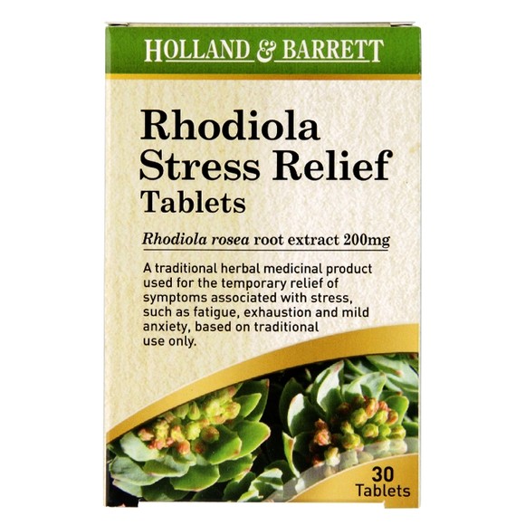 Holland & Barrett Rhodiola Stress Relief 30 Tablets 200mg | Holland ...