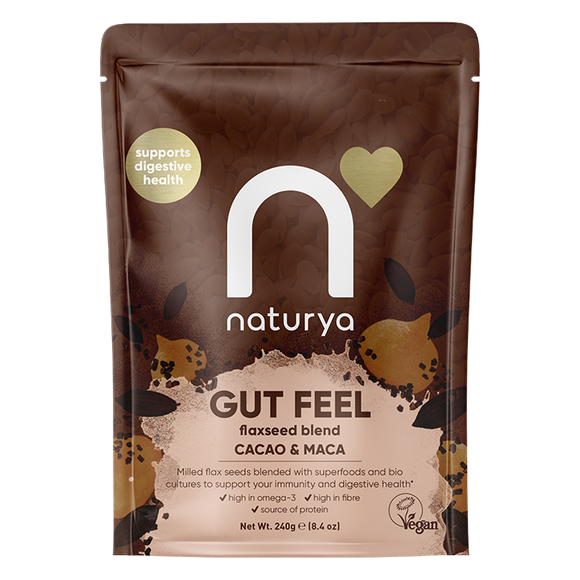 Naturya Gut Feel Flaxseed Blend Cacao & Maca 240g | Holland & Barrett