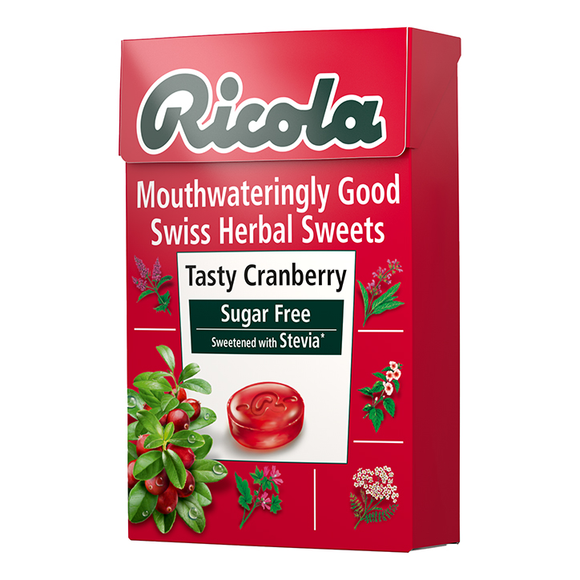 Ricola Cranberry Swiss Herbal Sweets Box | Holland & Barrett
