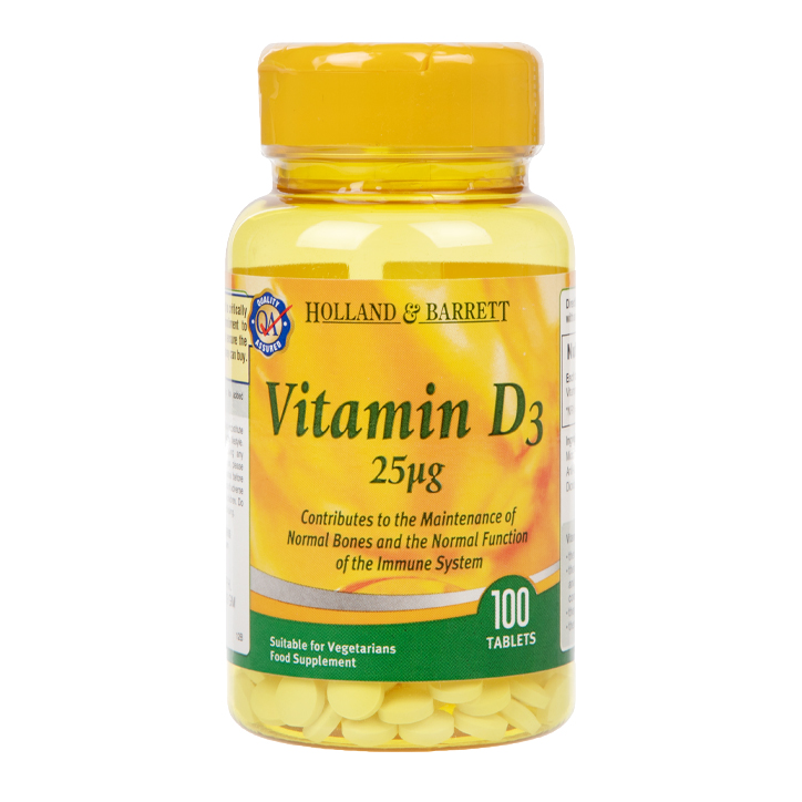H&B Vitamin D3 Tablets 25ug | Holland & Barrett