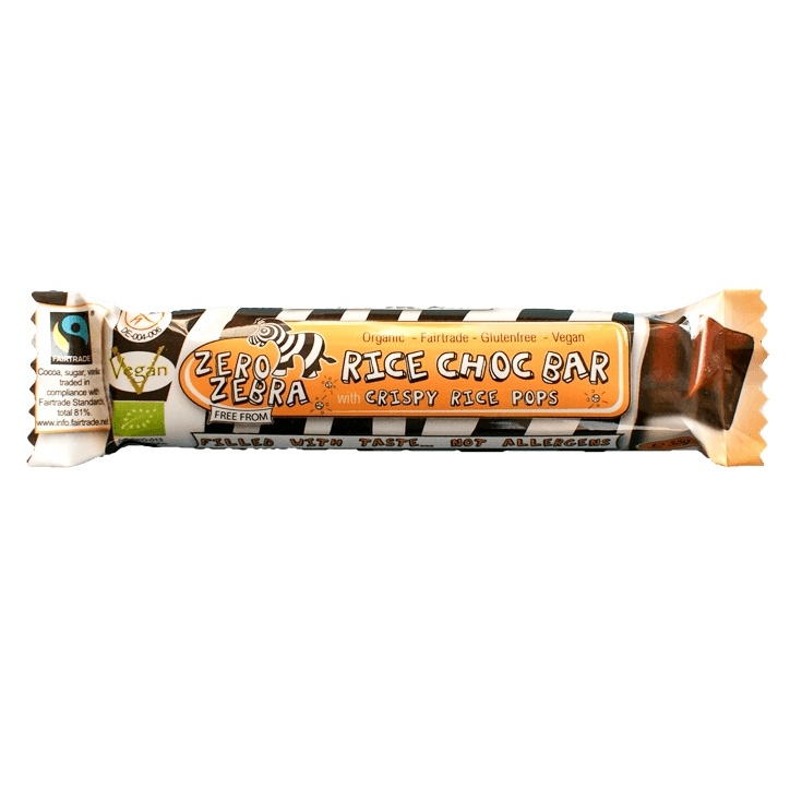 Zero Zebra Rice Choc Bar Crispy Rice Pops 35g
