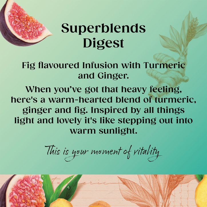Twinings Superblends Digest Ginger & Turmeric with Fig 20 Teabags | H&B