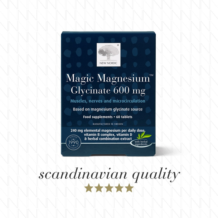 New Nordic Magic Magnesium Glycinate 600mg 60 Tablets | H&B