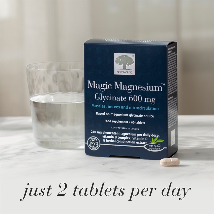 New Nordic Magic Magnesium Glycinate 600mg 60 Tablets | H&B