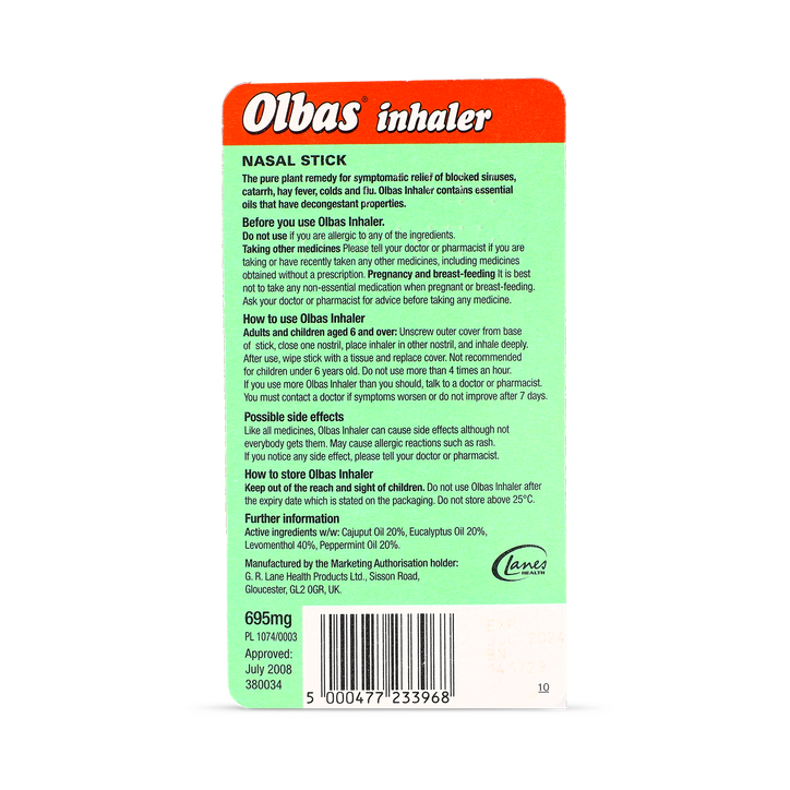 Olbas Inhaler 0.5ml | H&B